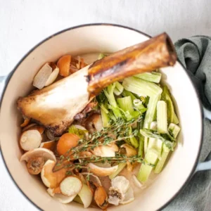 Homemade Beef Bone Broth Recipe (From Scraps!) - The Rooted Farmhouse