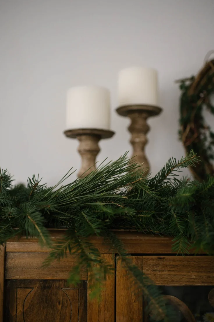 DIY Foraged Natural Evergreen Garland - The Rooted Farmhouse