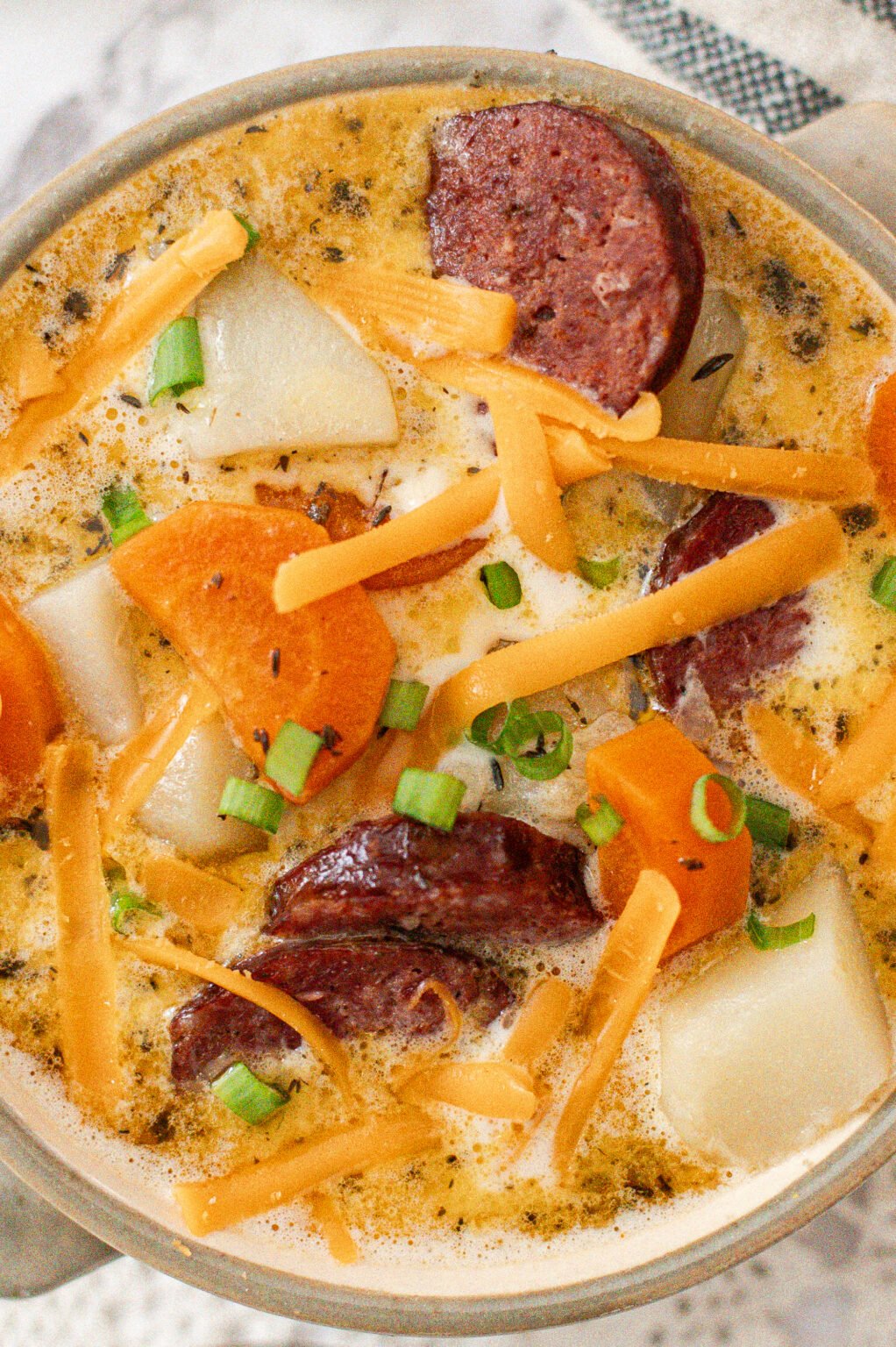 Creamy Andouille Potato Soup - The Rooted Farmhouse | Gardening ...