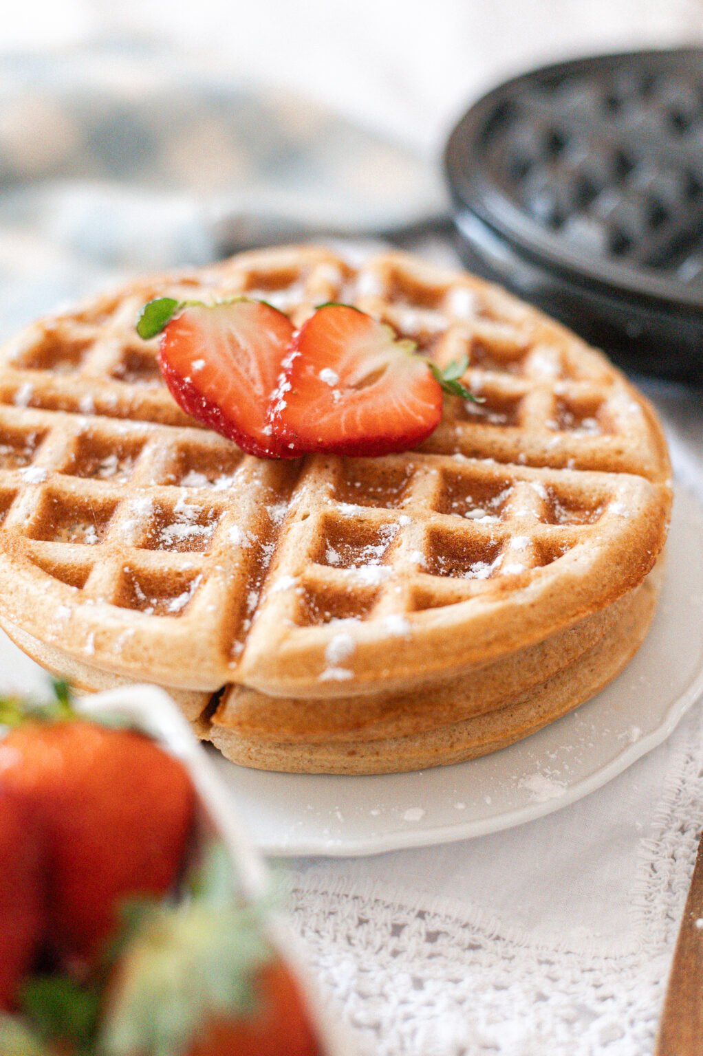 Easy Sourdough Discard Waffles - The Rooted Farmhouse | Gardening ...