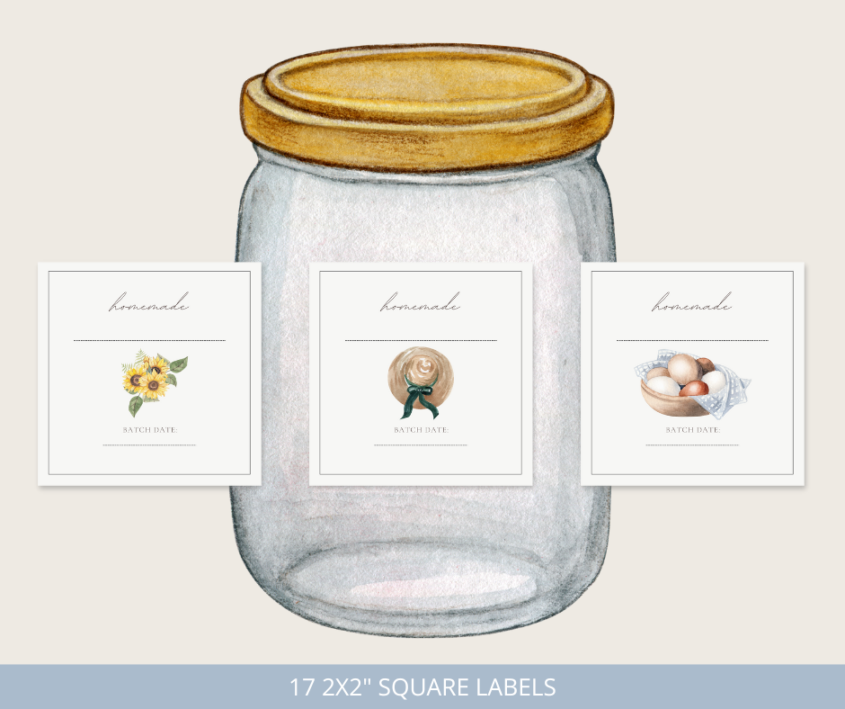 Cottagecore Printable Canning Labels Bundle – The Rooted Farmhouse ...