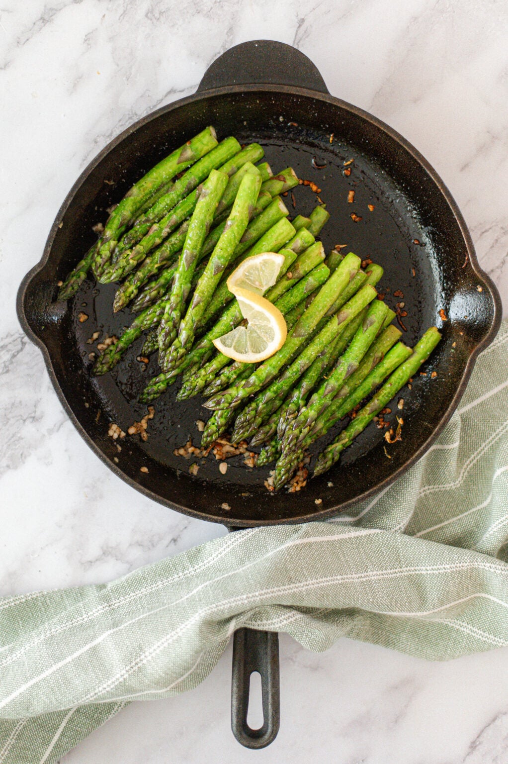 Cast Iron Lemon Garlic Asparagus - The Rooted Farmhouse | Gardening ...